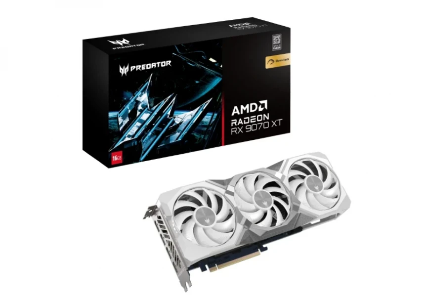 Grafička karta Acer PB RX9070XT 16G White Edition OC - Predator 16GB DDR6 256bit/3xDP/HDMI