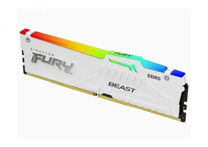 Memorija KINGSTON 16GB/DIMM/DDR5/5600MHz/CL40/FURY Beast RGB/bela