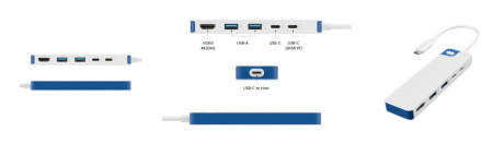 TARGUS HyperDrive Flex 5 Port USB-C Hub plavi (HD4101BUGL)