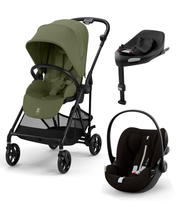 Cybex Melio Carbon kolica 3 u 1 sa Cloud G auto sedištem i G isofix bazom - Moss Green&Moon Black
