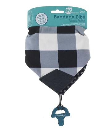 Infantino bandana portikla sa glodalicom 2 u 1 Dark&White 22115428