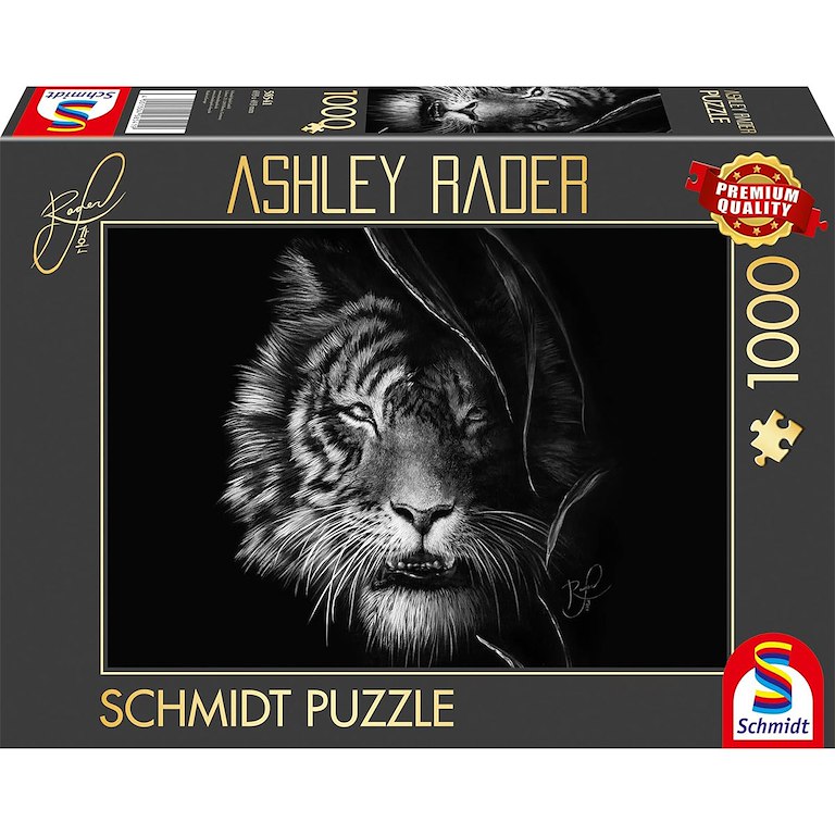 Schmidt puzzle 1000 pcs Ashley Rader Wilderness, Tiger in the Sign of Freedom 58541
