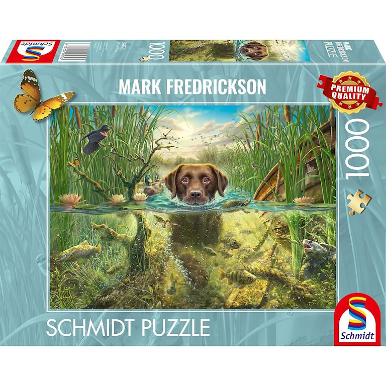 Schmidt puzzle 1000 pcs Mark Frederickson Dog Love Brown Labrador in Cool Wet 58572