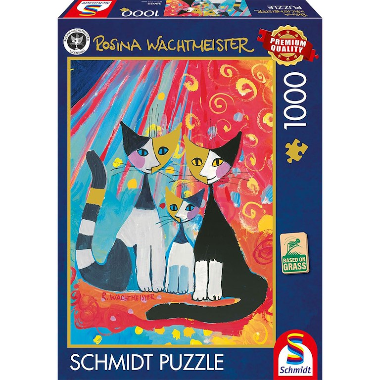 Schmidt puzzle 1000 pcs Rosina Wachtmeister Happy Cat Family 58659