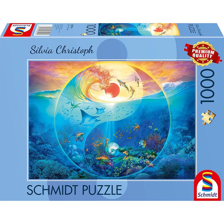 Schmidt puzzle 1000 pcs Silvia Christoph Yin & Yang, Realm of Sea Creatures 58594