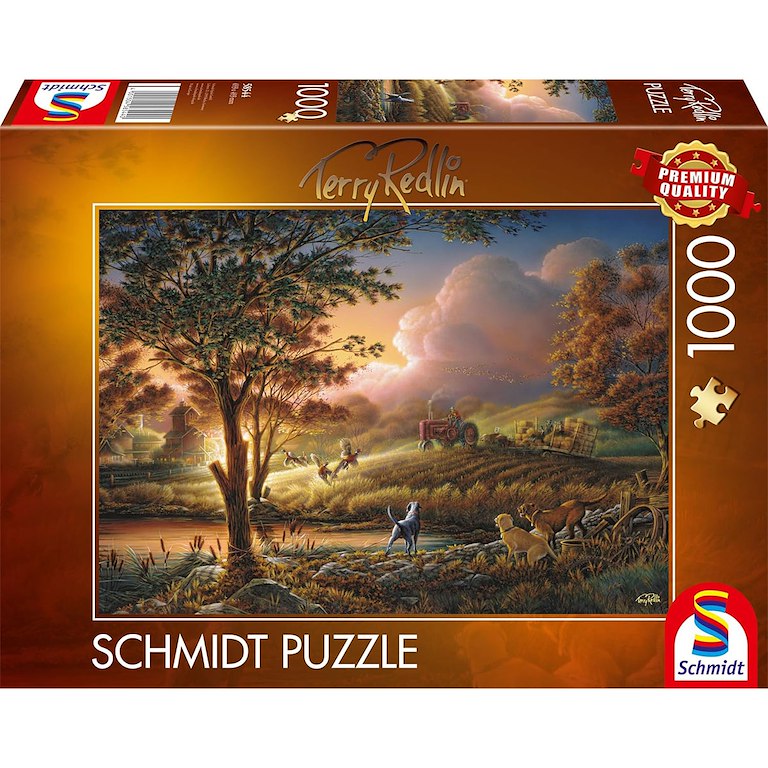 Schmidt puzzle 1000 pcs Terry Redlin Sun Gold Over Tyre Fields 58544