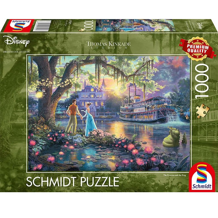 Schmidt puzzle 1000 pcs Thomas Kinkade Disney Frog King, The Princess and the Frog 57527