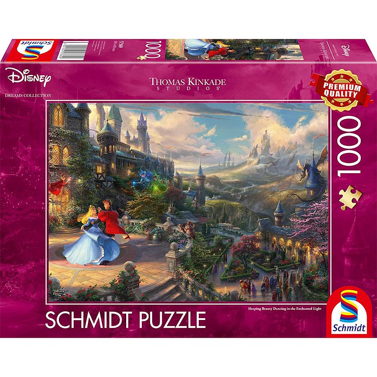 Schmidt puzzle 1000 pcs Thomas Kinkade Disney Sleeping Beauty Dancing in The Enchanted Light 57369