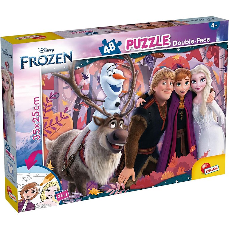 Slagalica Lisciani 48pcs Frozen 2u1 složi I oboji 109715