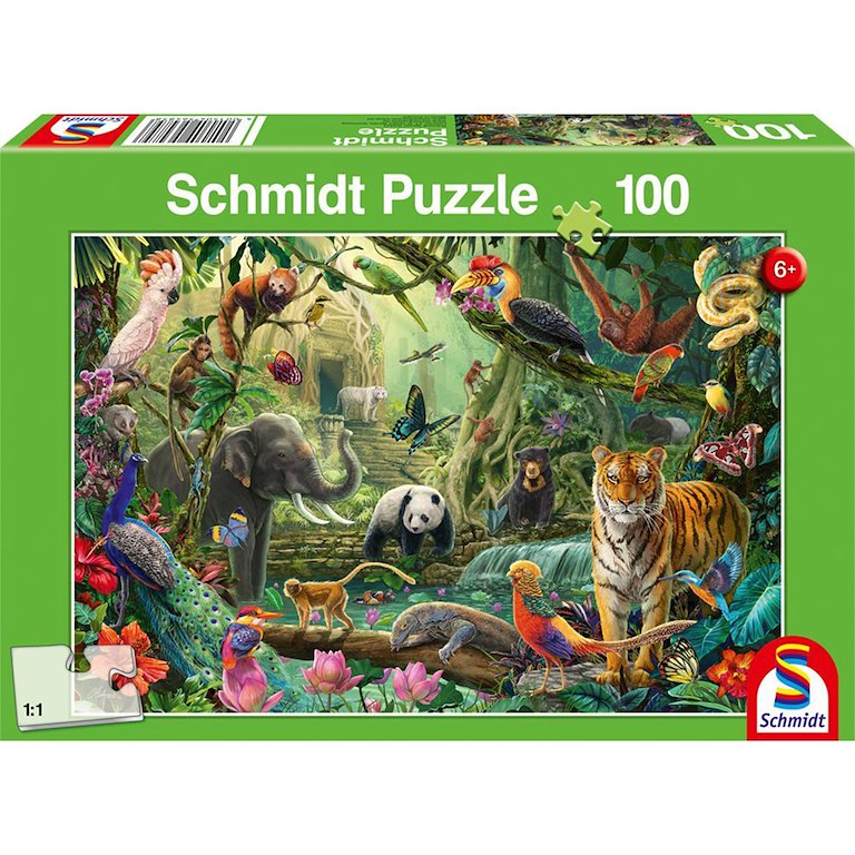 Schmidt puzzle 100pcs Colourful Wildlife in the Jungle 56485