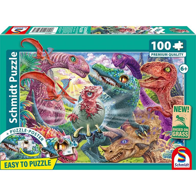 Schmidt puzzle 100pcs Mali dinosaurusi, velike avanture 56527