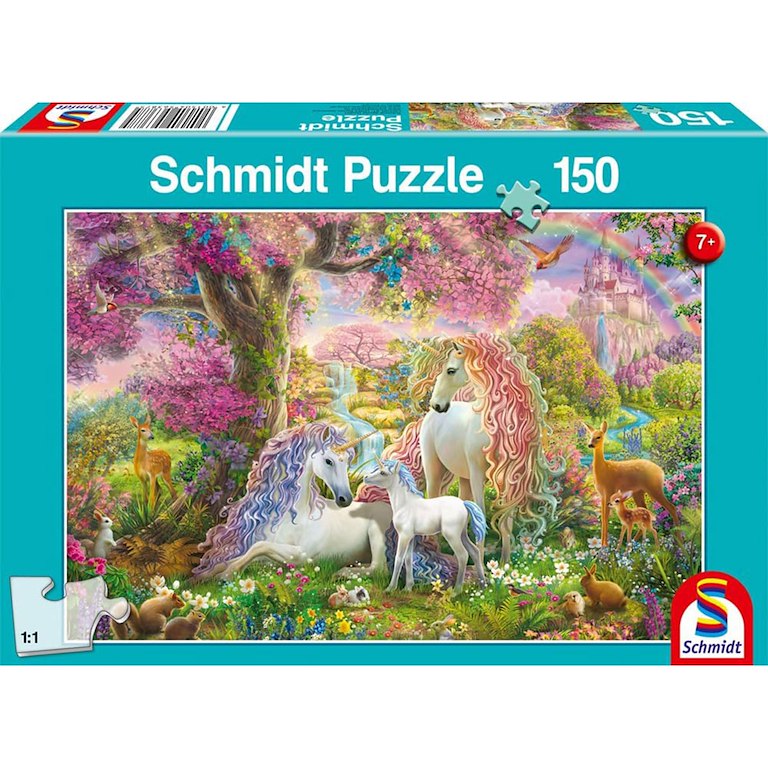 Schmidt puzzle 150pcs Unicorn Family in the Blossom Forest 56387