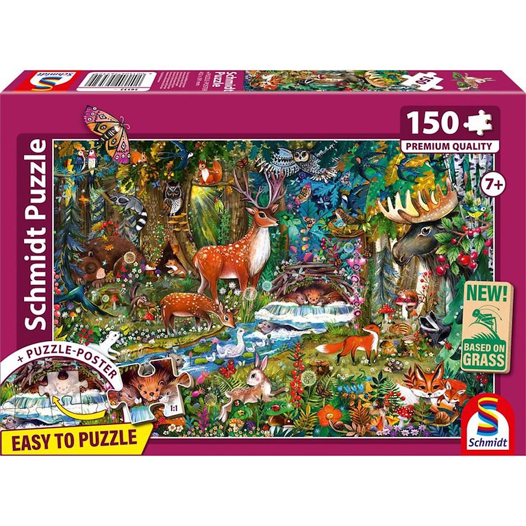 Schmidt puzzle 150pcs Životinje u šumama Evrope 56532