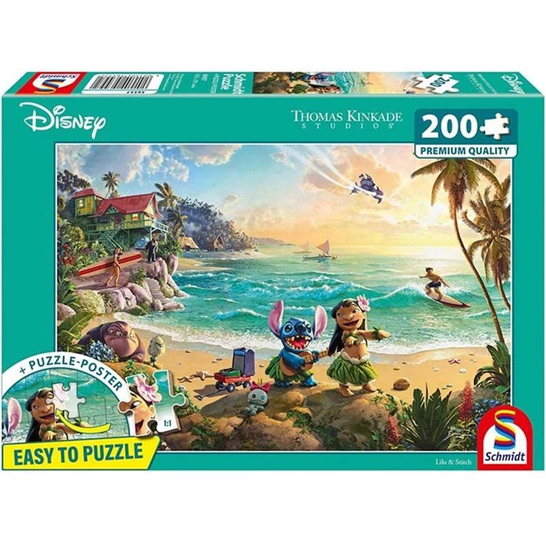 Schmidt puzzle 200pcs Thomas Kinkade Disney - Lilo and Stitch 56557