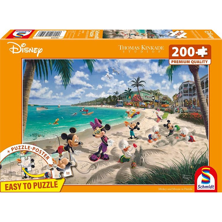 Schmidt puzzle 200pcs Thomas Kinkade Disney Mickey and Minnie in Florida 56559