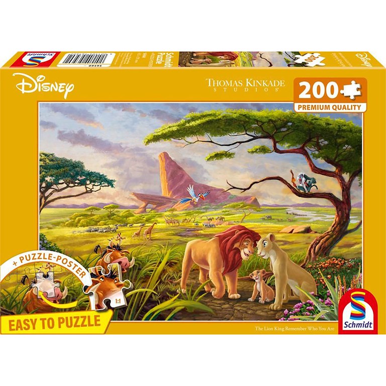 Schmidt puzzle 200pcs Thomas Kinkade Disney The Lion King, Remember Who You Are 56560
