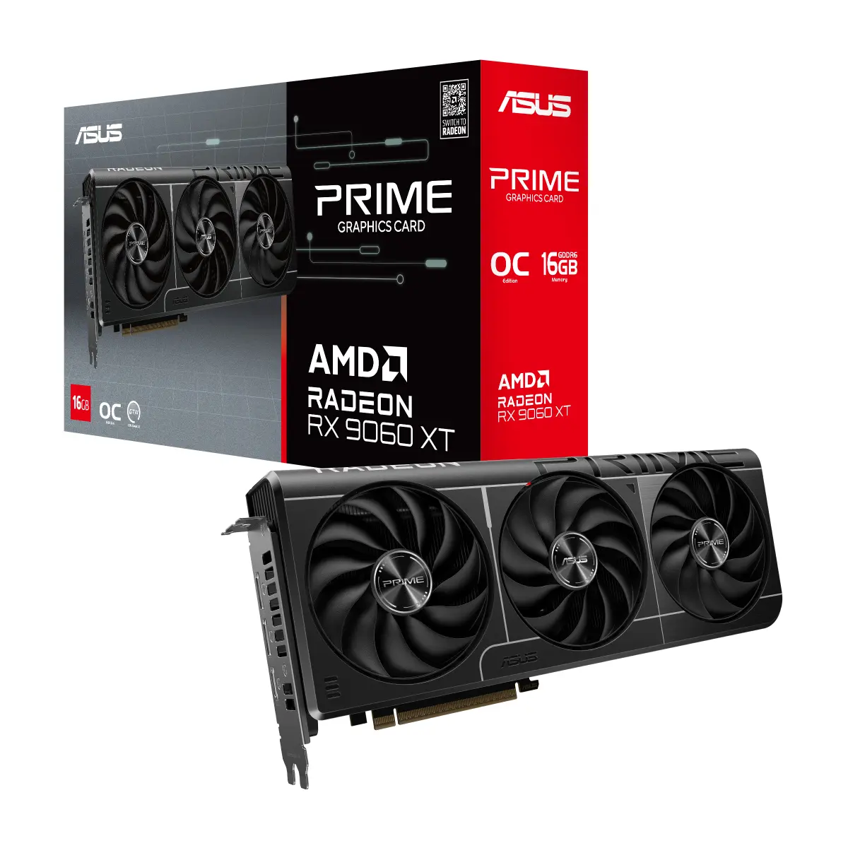 Asus grafička kartica AMD Radeon RX 9060 XT, 16GB, GDDR6, 128-bit, 2x DP, 1x HDMI