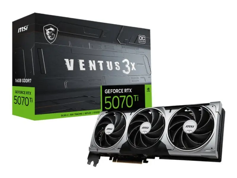 MSI Grafička kartica GeForce RTX 5070 Ti VENTUS 3X OC, 16GB, 256bit