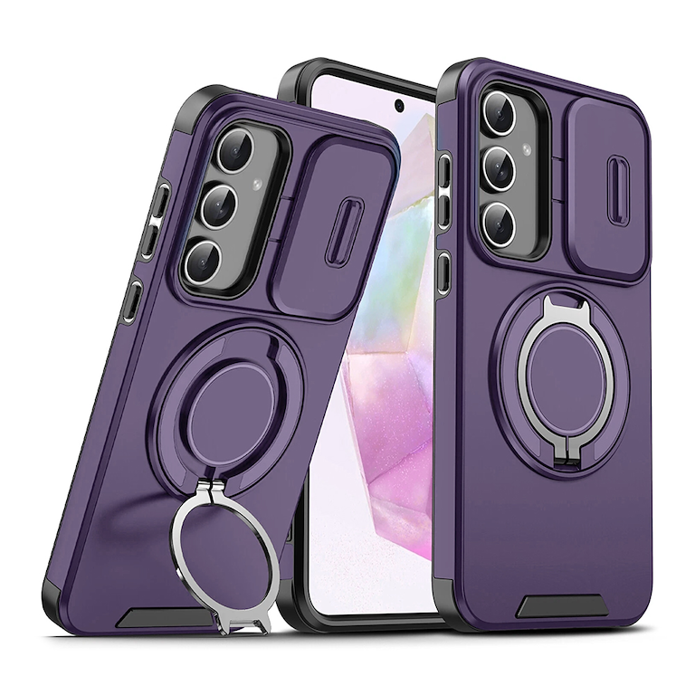 Zastitna maska (futrola) CamShield Ring stand - Samsung A376 Galaxy A37 5G ljubicasta