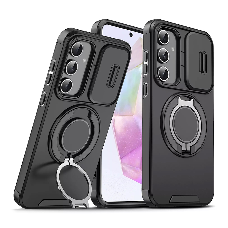 Zastitna maska (futrola) CamShield Ring stand - Samsung A576 Galaxy A57 5G crna