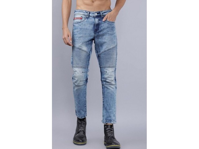 2Y PREMIUM Skinny Fit Moto Farmerke W 32