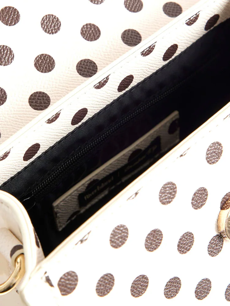 River Island Polka Dot Mini Charm Tote Bag