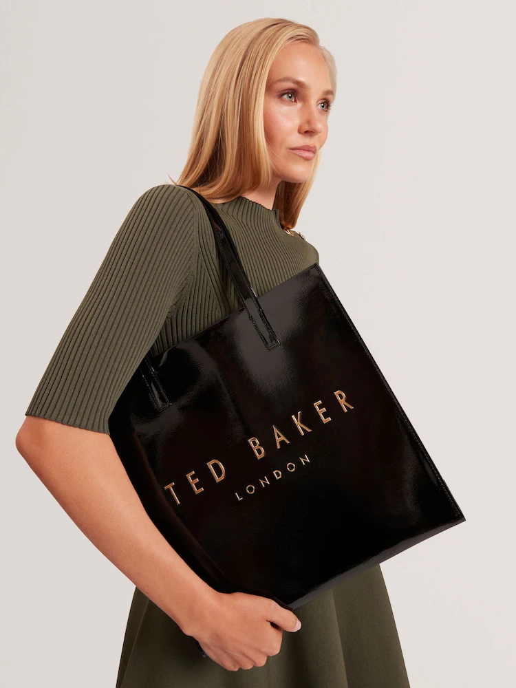 Ted Baker Crinkon Naborana tkanina Large Icon Bag