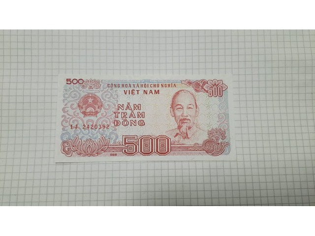 VIETNAM 500 DONG 1988 GODINA