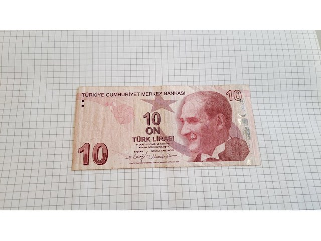 TURSKA 10 LIRA 2009 GODINA