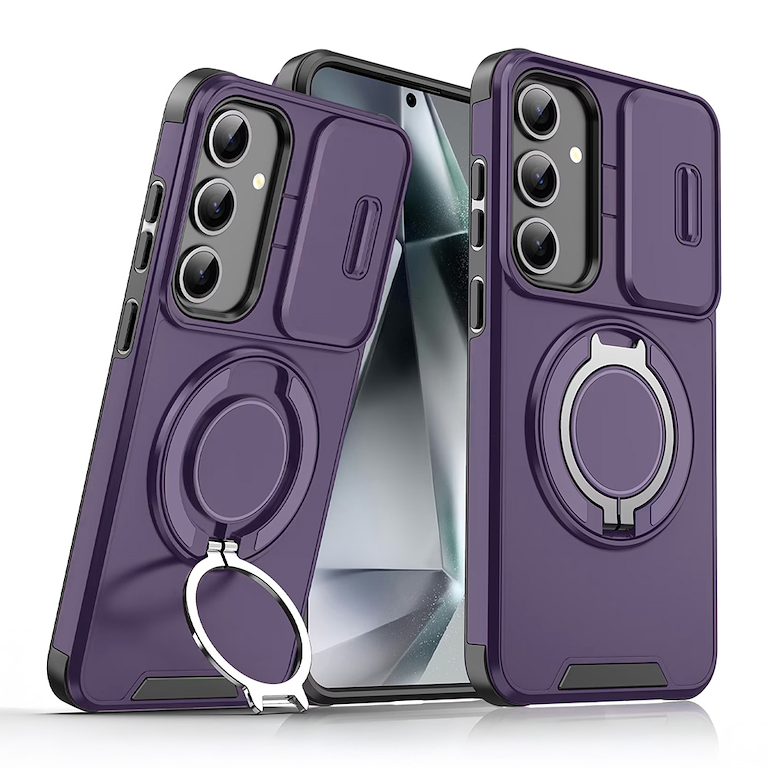 Zastitna maska (futrola) CamShield Ring stand - Samsung S941 Galaxy S26 ljubicasta