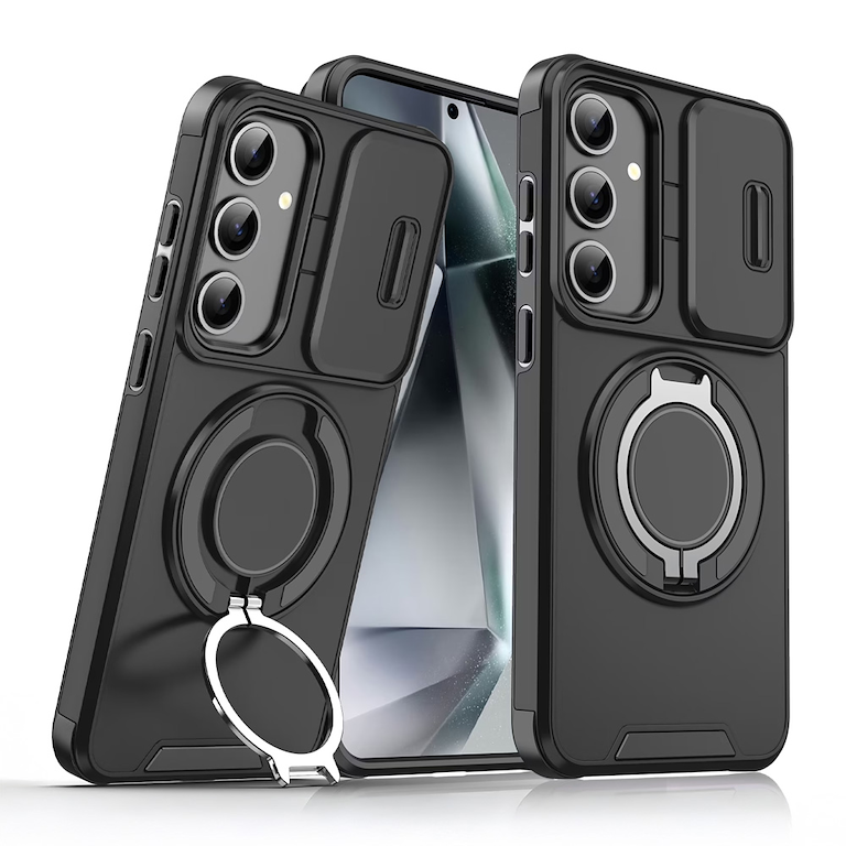 Zastitna maska (futrola) CamShield Ring stand - Samsung S946 Galaxy S26 Plus crna