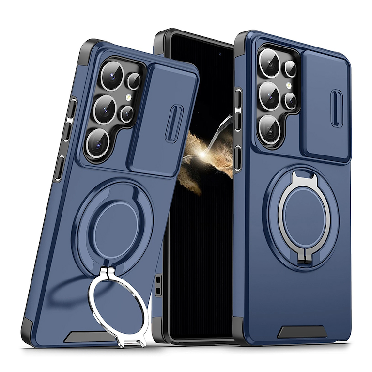 Zastitna maska (futrola) CamShield Ring stand - Samsung S948 Galaxy S26 Ultra plava
