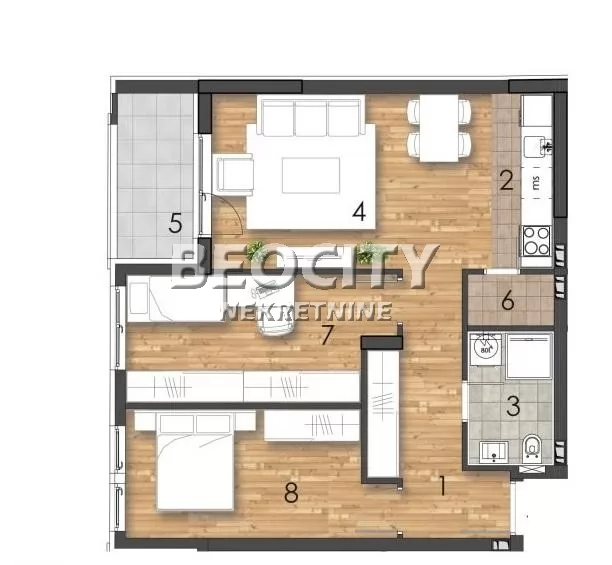 Trosoban stan, 65 m2, Telep, Jerneja Kopitara ID: 129747