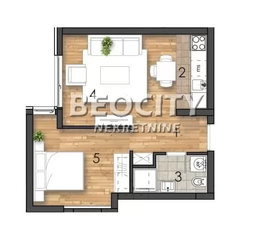 Dvosoban stan, 37 m2, Telep, Jerneja Kopitara ID: 129748