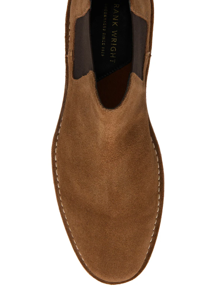 Bež-braon Suede - Frank Wright Suede Slip-On Chelsea čizme