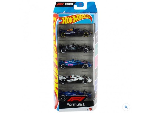 Hot Wheels F1, set 5x autića