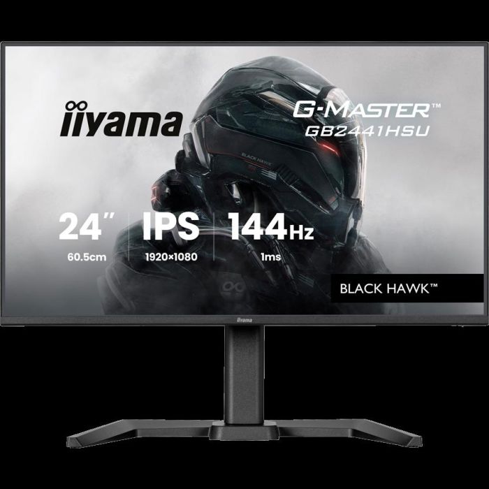 24 inch IPS Gaming G-Master Black Hawk FreeSync 1920x1080 144Hz 300cd/m2 HDMI DisplayPort 1ms MPRT Adaptive Sync Speakers USB 2x 2.0 Black Tuner 15cm Height Adj Stand
