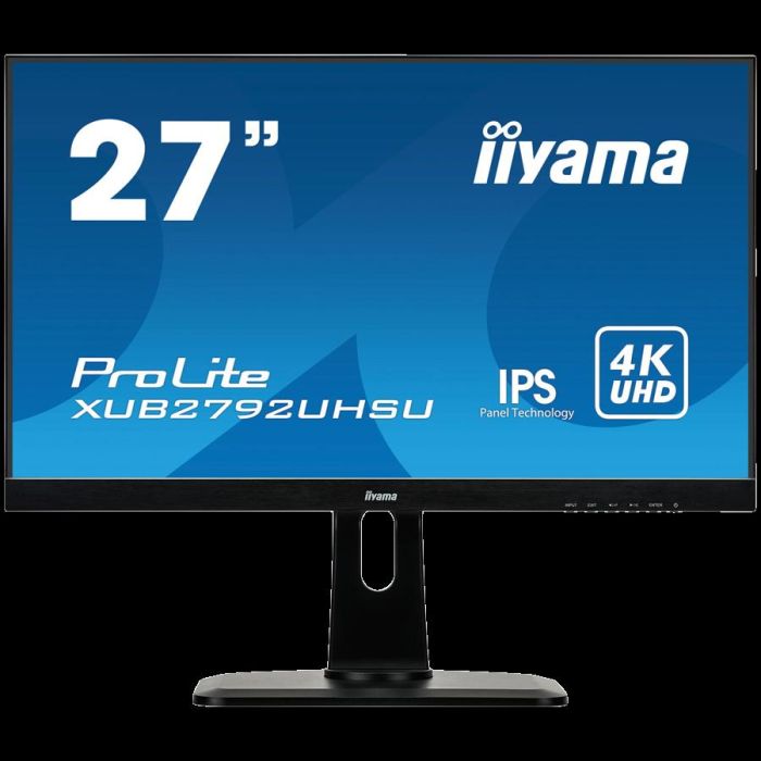 IIYAMA Prolite XUB2792UHSU-B6 Business Monitor - 68.5 cm (27''), 4K UHD (3840x2160), IPS LED, 60Hz, 4ms, 350 cd/m2, matte / black