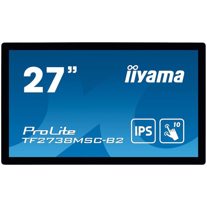 IIYAMA Monitor 27" PCAP Bezel Free 10-Points Touch, 1920x1080, IPS panel, DVI, HDMI, DisplayPort, 425cd/m2 (with touch), 1000:1, 5ms, Landscape, Portrait or Table mount, USB Touch Interface, VESA ...