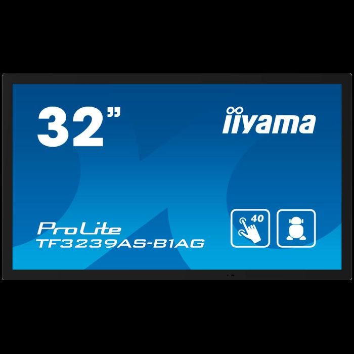 IIYAMA LFD TF3239AS-B1AG 32" 12pt Open Frame PCAP interactive large format display 500 cd/m2 8ms projective capacitive 12 points touch through-glass, temperature sensor with fan control