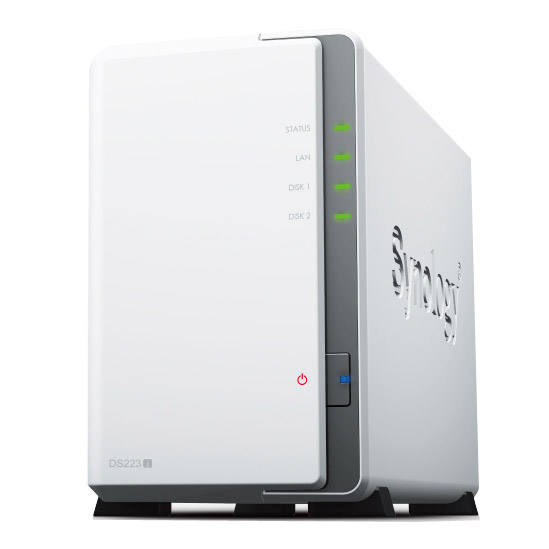 Synology DS223j, Desk station2HDD, 1GB RAM, 1LAN, 2USB