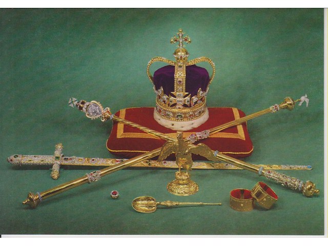 St. Edward`s Crown with which the Sovereign is crowned