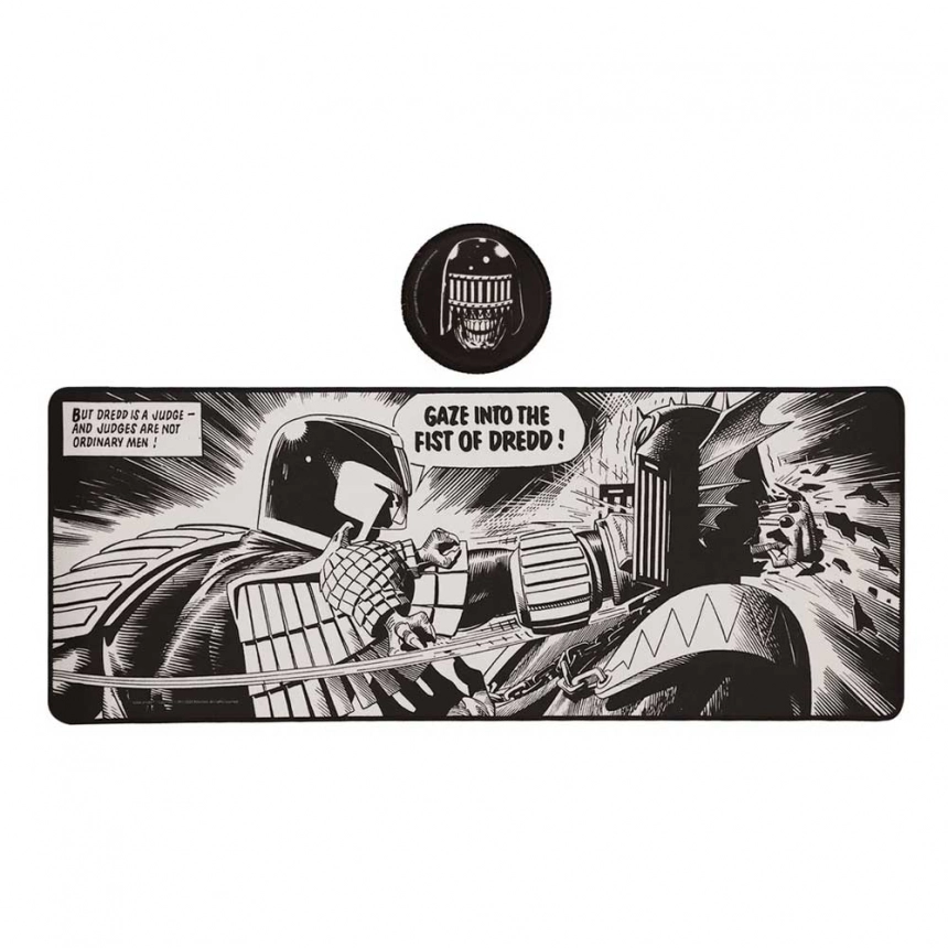 2000 AD Judge Dredd XL Desk Pad and Coaster Set