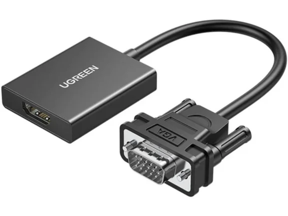 Adapter konverter Ugreen VGA na HDMI + Audio port 1080P/60Hz CM513