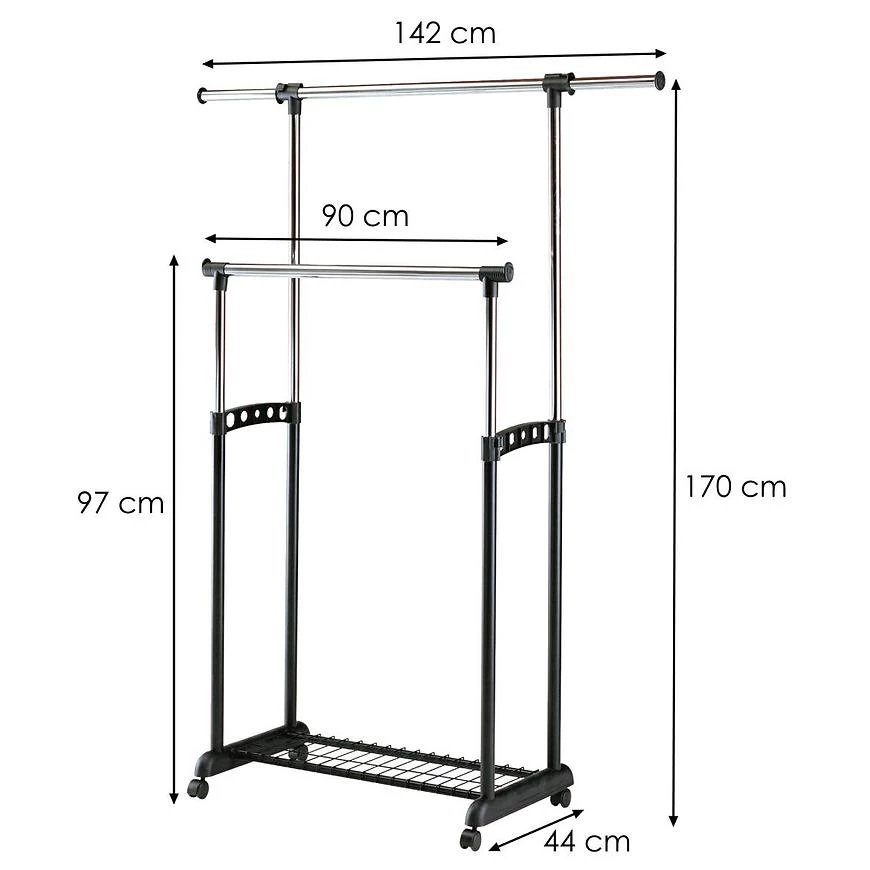 Vešalica Wu-11 90(142)x44x97(170) crna