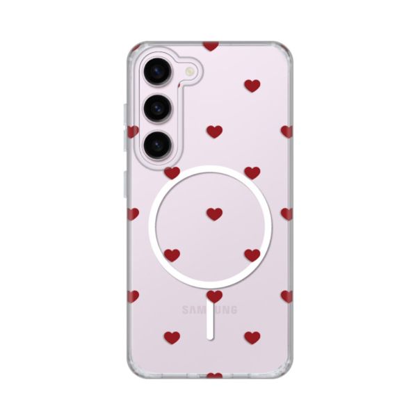 Maska za Samsung S911B Galaxy S23 Red Hearts Print Magsafe