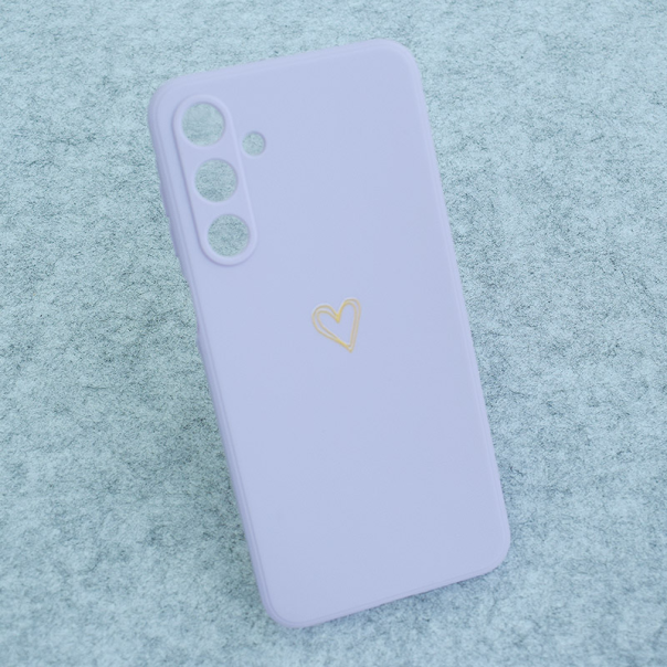 Maska za Samsung S25 FE/ S731B Golden Heartbeat ljubičasta