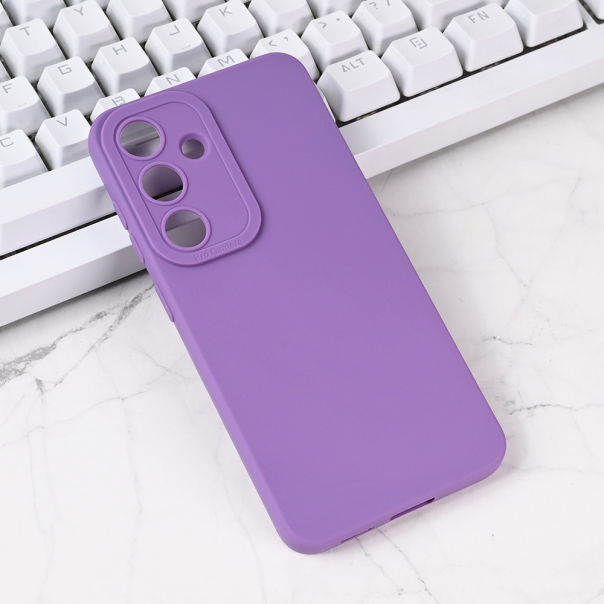 Maska za Samsung Galaxy S25 5G Silikon Pro Camera ljubičasta