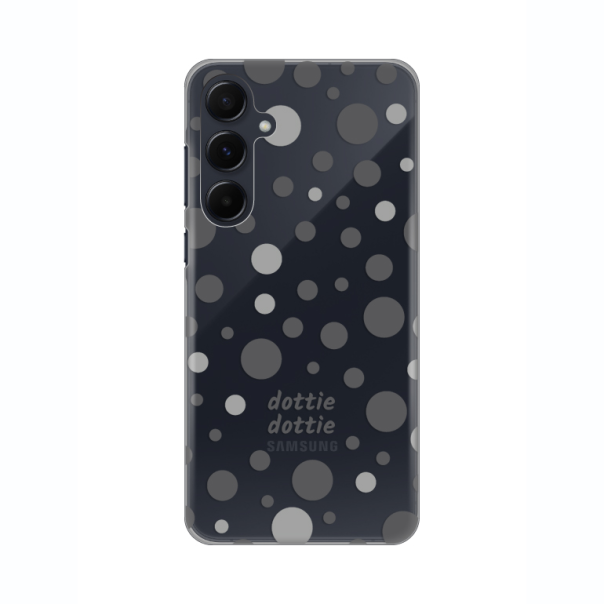 Maska za Samsung Galaxy A55 Dottie Dottie Gray Silikonska Print Skin