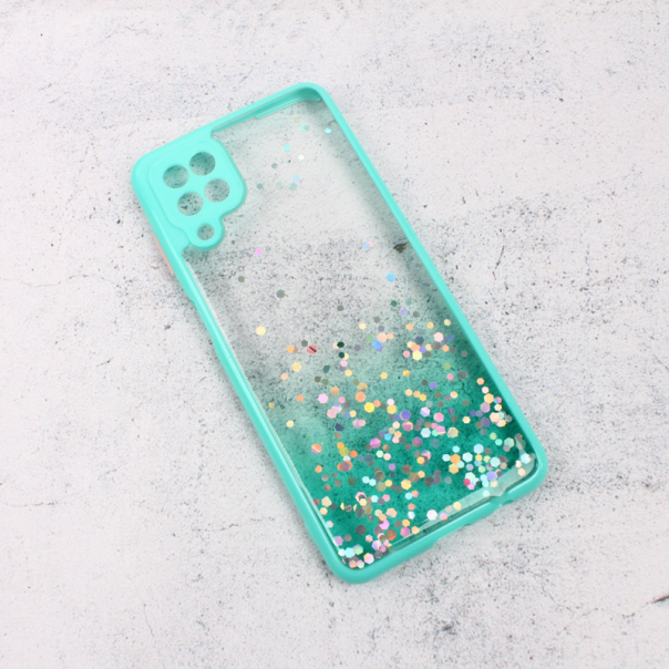 Maska za Samsung Galaxy A12 Frame Glitter mint